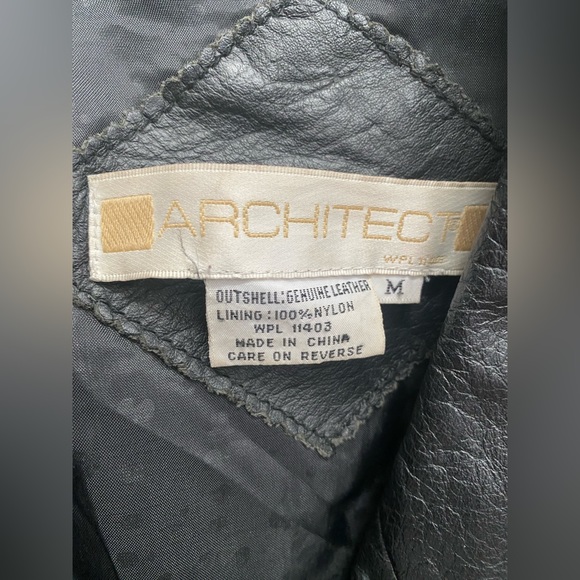 Architect | Jackets & Coats | Vintage 98s Black Leather Architect Maxi ...
